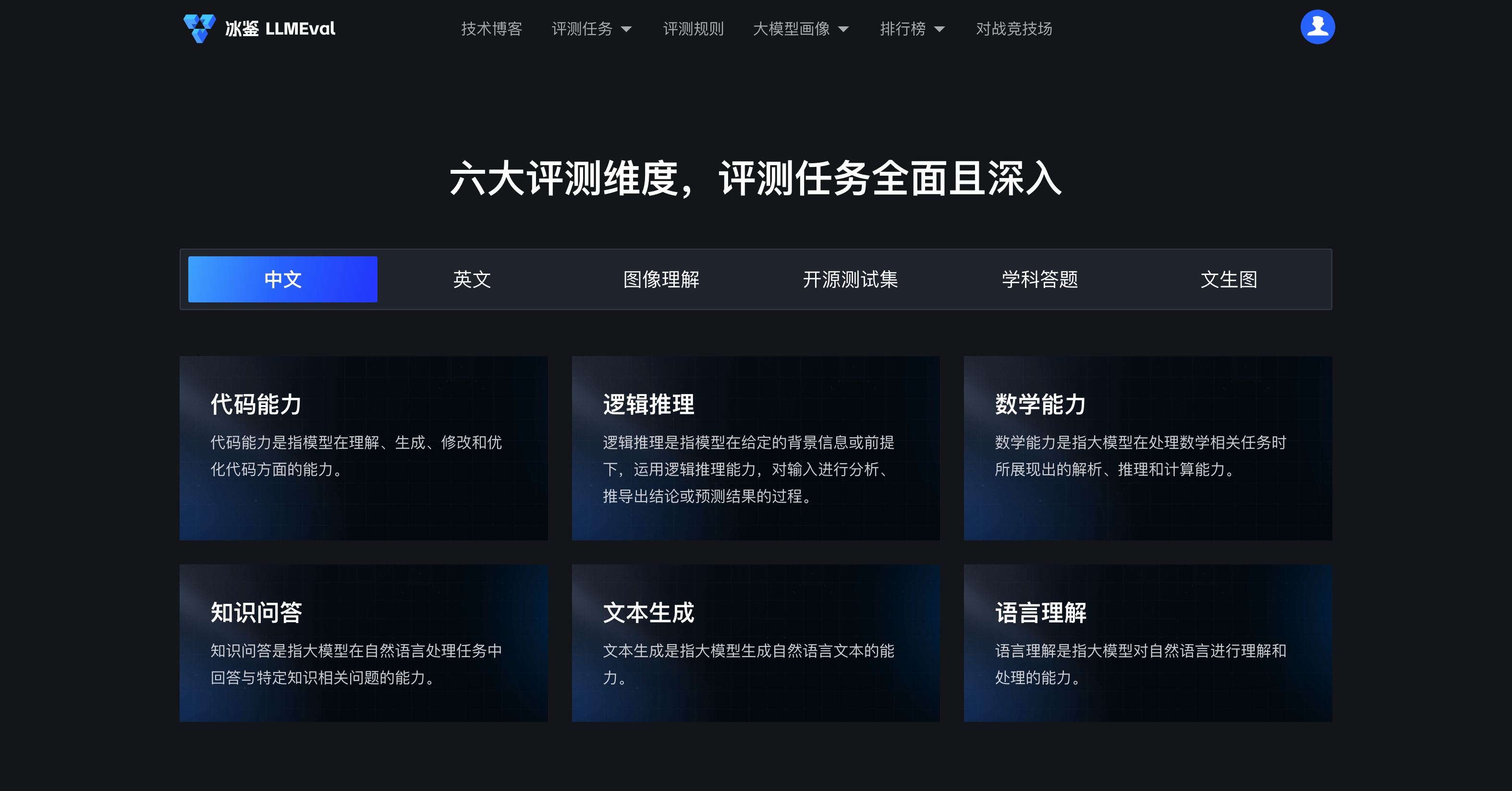 冰鉴大模型评测平台 | USTC AGI Research Group